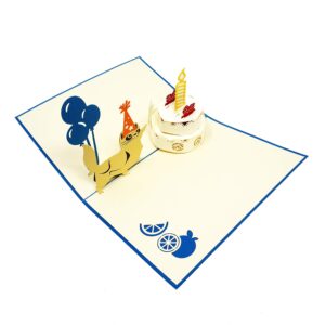 Dog & Cat Pet Birthday 3D Pop Up Greeting Card - For All Occasions - Love, Thank You, Get Well, Congrats - Amazing Gifts For Kids, Family, Friends - Fold Flat, Envelope Included (Cat Birthday)