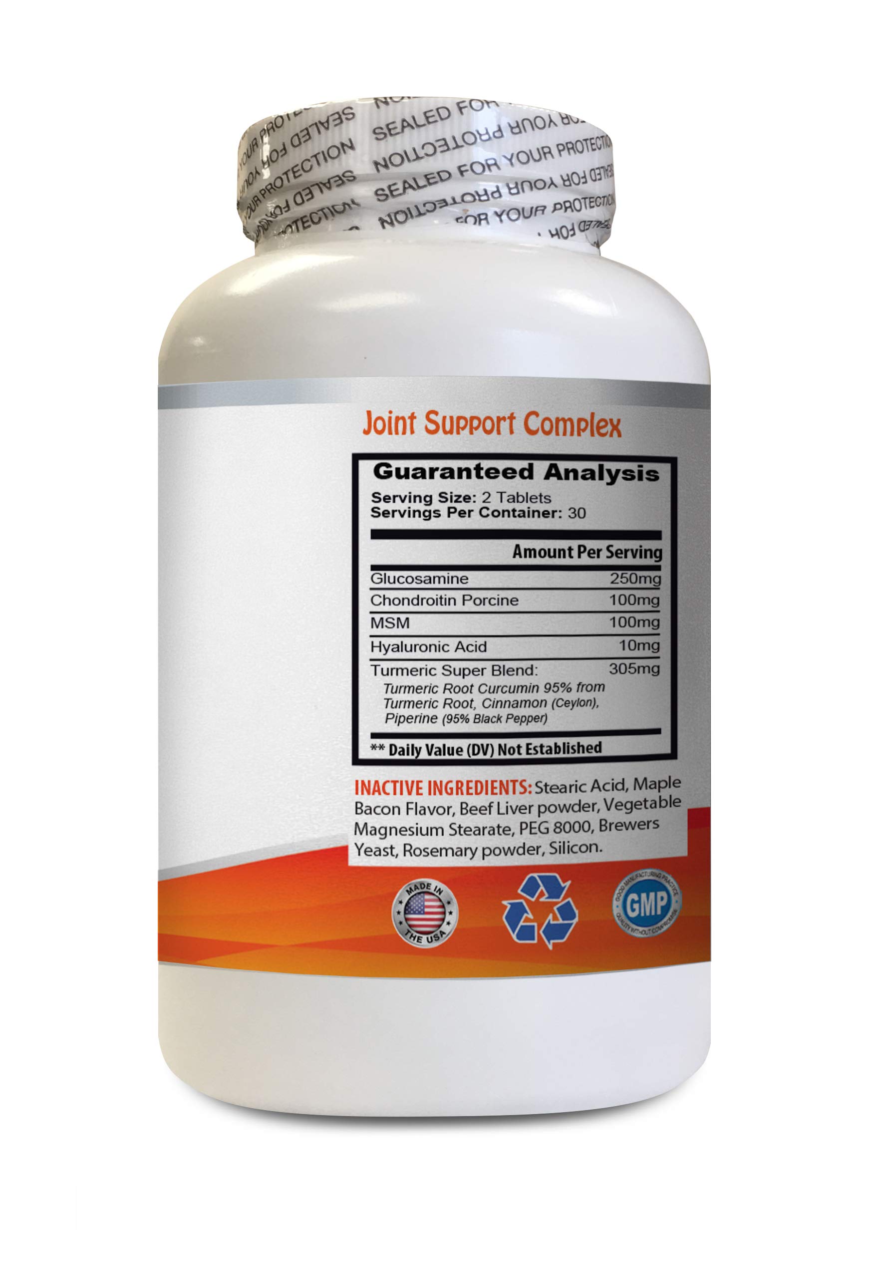 MY LUCKY PETS LLC Dog Joint Powder Supplement - Joint Health for Dogs - with Turmeric MSM and More - Support Healthy Cartilage - Dog msm glucosamine chondroitin - 60 Tablets (1 Bottle)