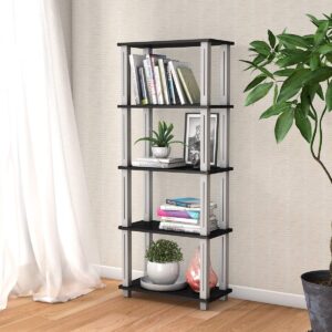 Tangkula 57" Storage Shelves, Space-Saving 5-Tier Storage Rack Organizer Multi-Use Shelving Unit for Home/Office/Dormitory/Garage/Warehouse (Black)