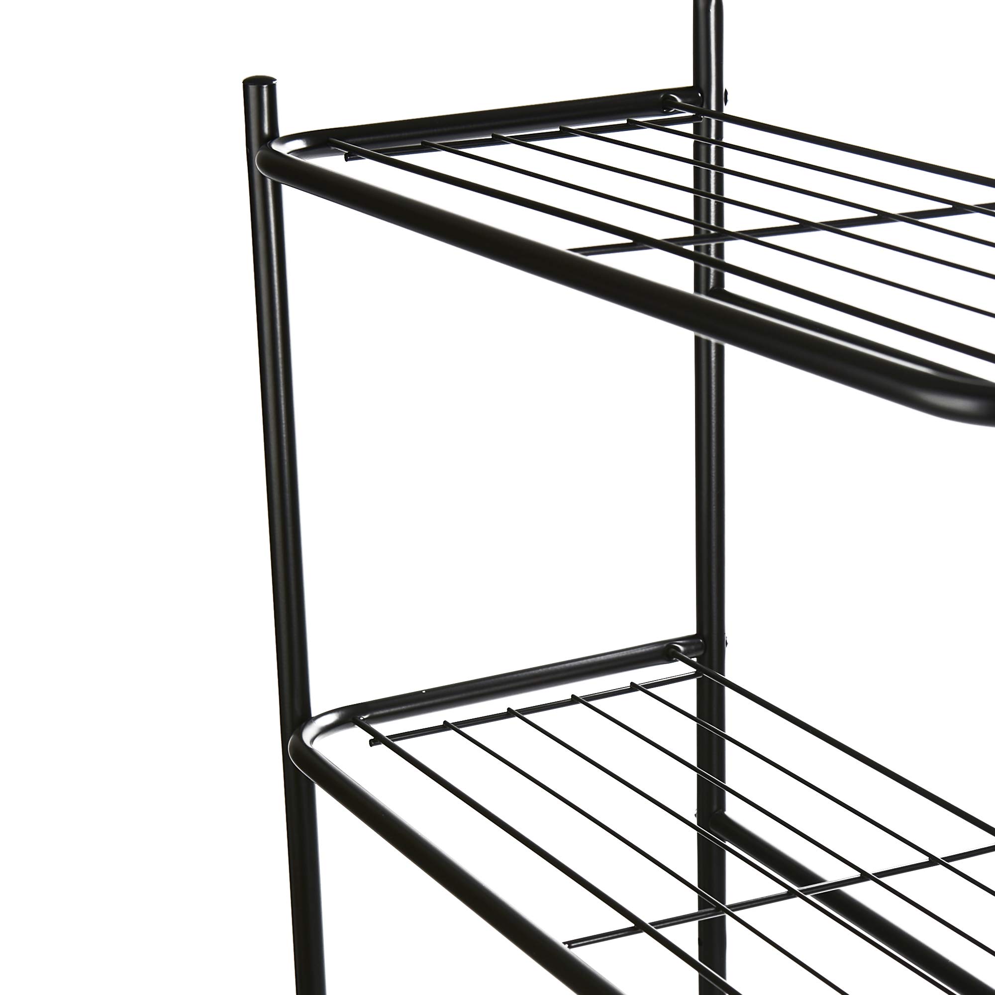 Mind Reader Over The Toilet Storage Rack, Bathroom Organizer, Bathroom Shelves, Metal, 23.5" L x 10.25" W x 70.5" H, Black