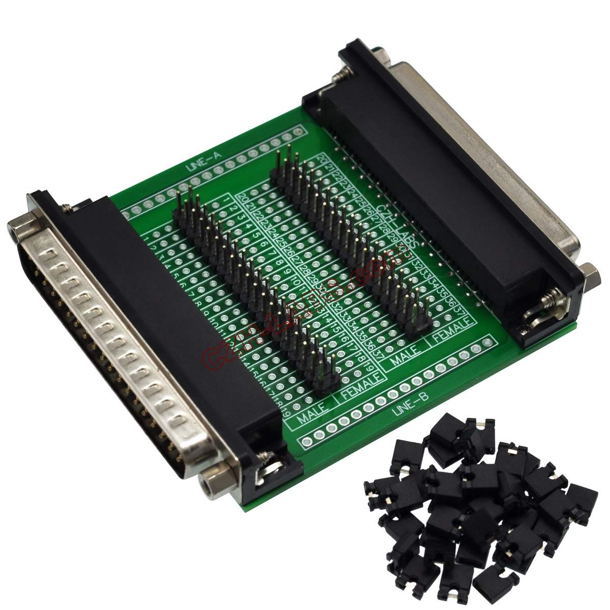 CZH-Labs Combo Package D'sub DB9 DB15 DB25 DB37 Diagnostic Test Breakout Boards.