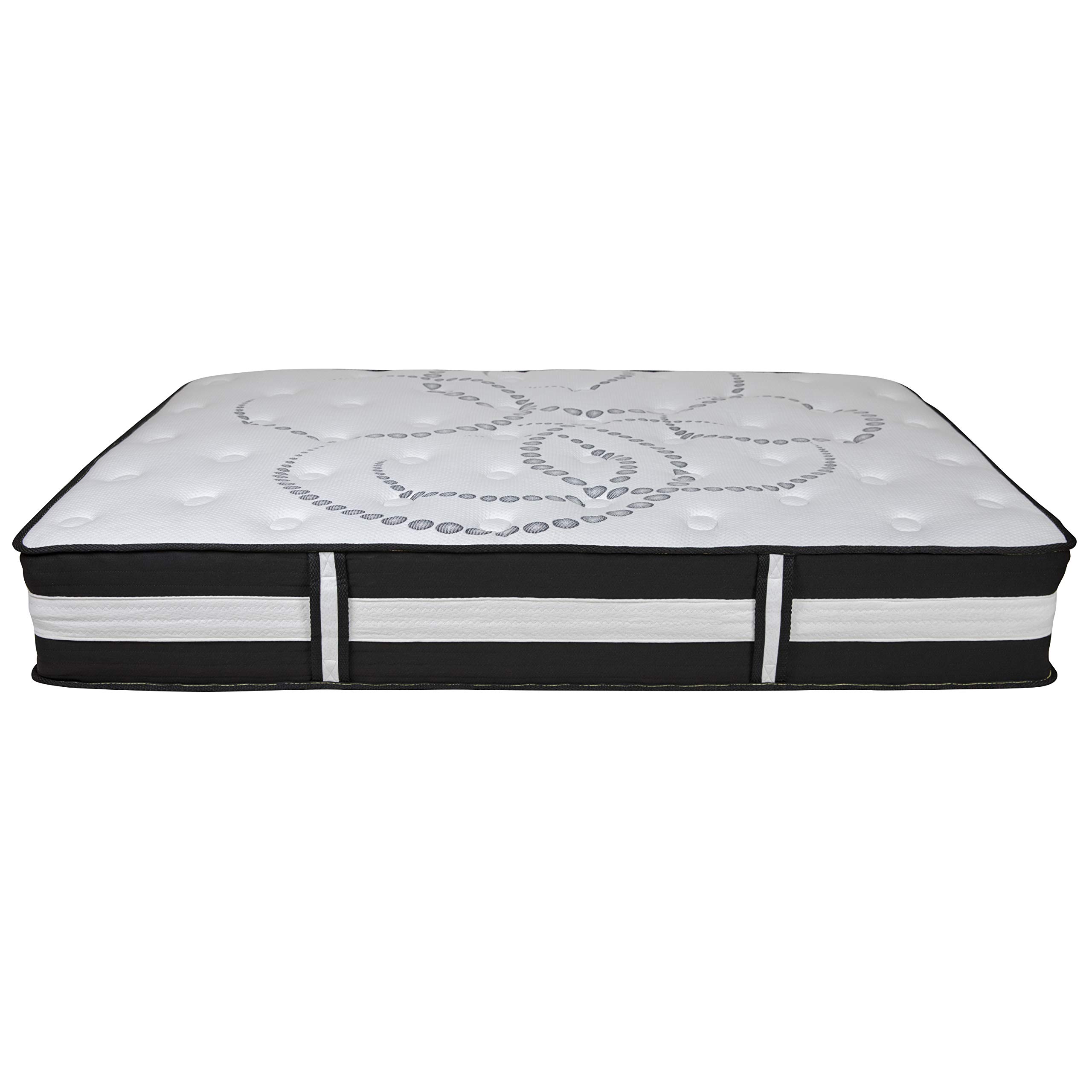 EMMA + OLIVER Astor 12 Inch CertiPUR-US Certified Hybrid Pocket Spring Mattress, Queen Mattress in a Box