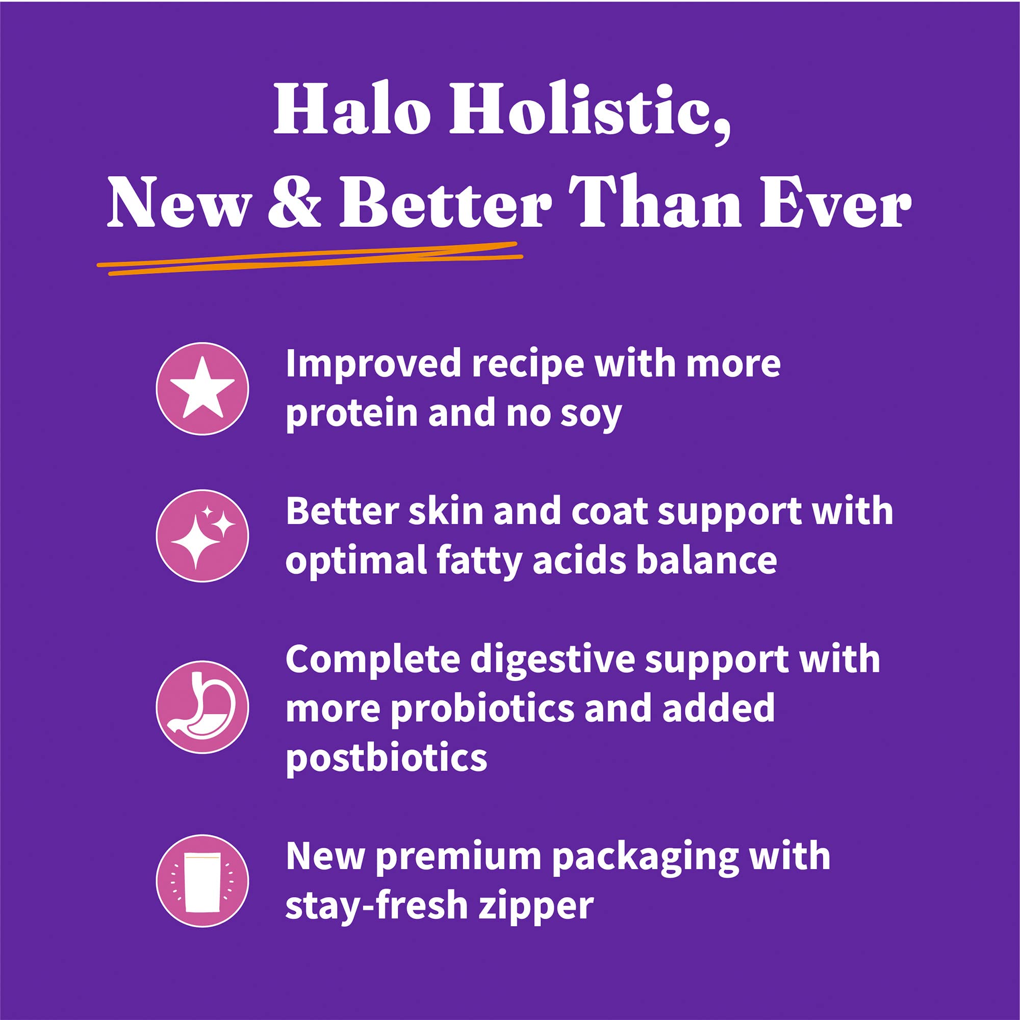 Halo Holistic Dog Food, Complete Digestive Health Grain Free Cage-Free Turkey and Sweet Potato Recipe, Healthy Weight Support, Dry Dog Food Bag, Adult Formula, 21-lb Bag