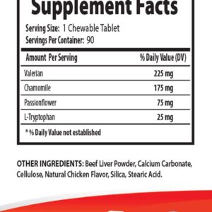 MY LUCKY PETS LLC Dog Anxiety Bites - Dog Relaxant - STESS and Anxiety Relief Calmer - Advanced Platinum Formula - tryptophan Dog Supplement - 1 Bottle (90 Chewable Tablets)