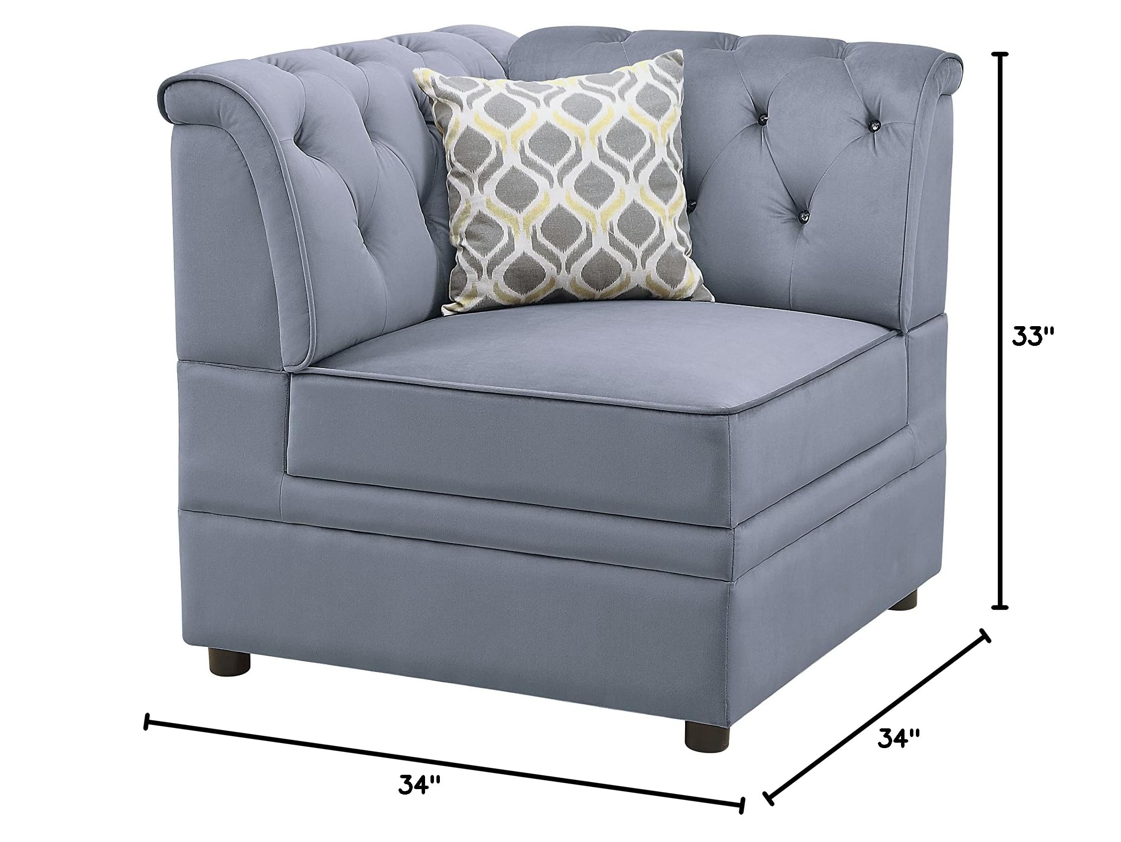 ACME Sofa, Gray Velvet