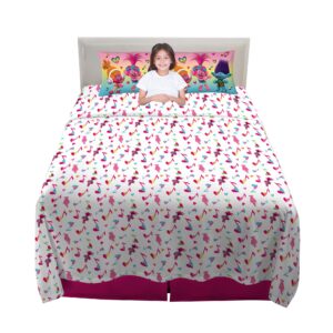 franco kids bedding super soft sheet set, 4 piece full size, trolls(print may vary)