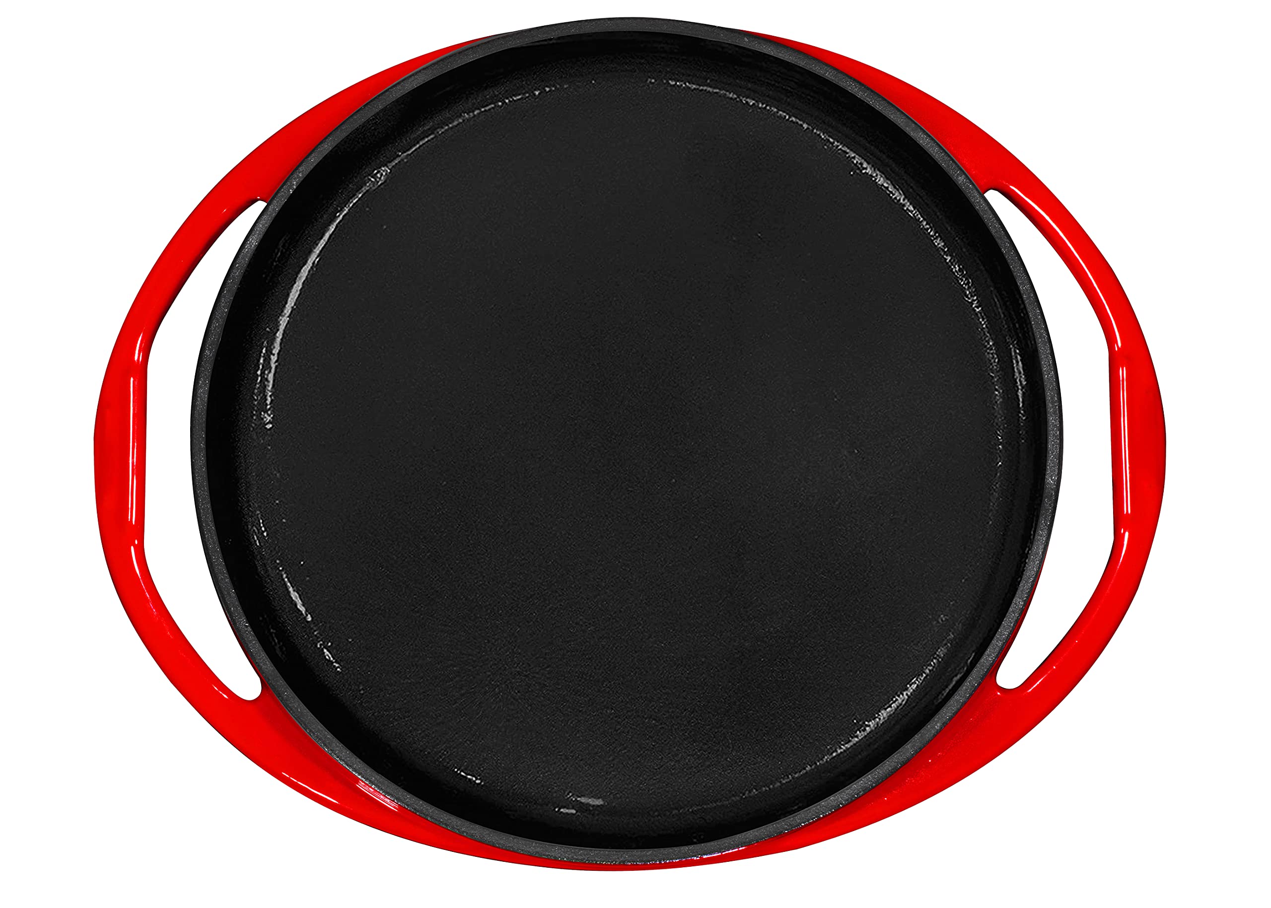 Bruntmor Red Enameled Round Cast Iron Baking Pan