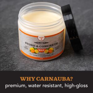 CLARK'S Natural Stone Wax - Enriched With Orange And Lemon Extracts - Preserves And Protects From Unwanted Liquids Or Juices - Revitalizes The Stone Products - Natural Mix Of Carnauba Wax And Beeswax