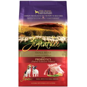 zignature lamb limited ingredient formula small bites dry dog food 4lb