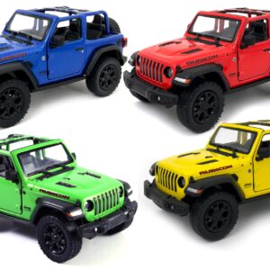 KINSMART 2018 Jeep Wrangler 1:34 Scale Die Cast Model 4 Set