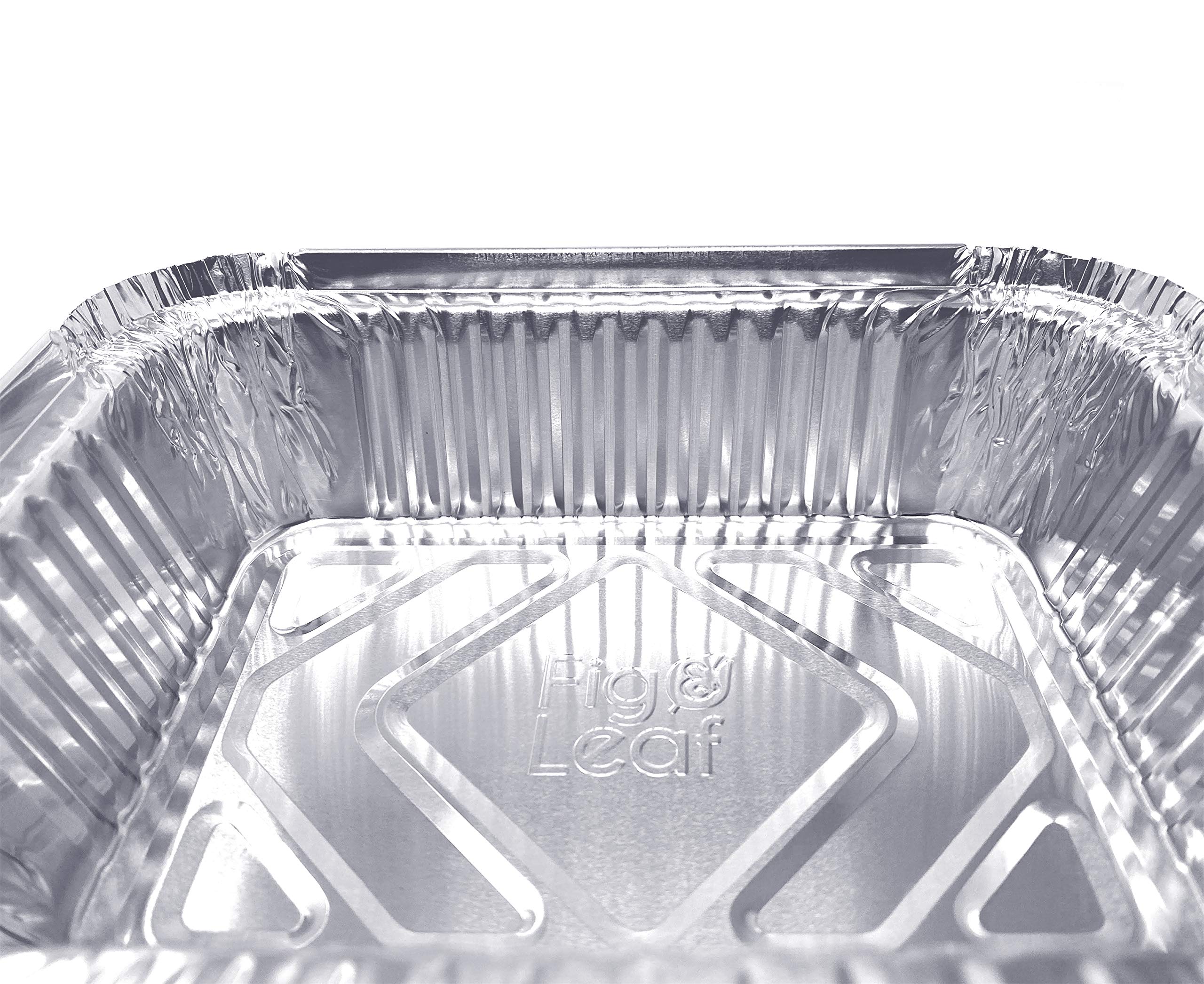 (120 Pack) Premium 1.5-LB Takeout Pans with Lids l Medium 7" x 5" x 2" l Heavy Duty Disposable Aluminum Foil for Catering Party Meal Prep Freezer Drip Pans BBQ Potluck Holidays