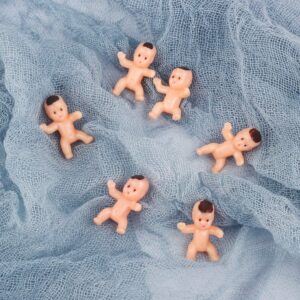 120 pieces Mini Plastic Babies Baby Shower Party Favor Supplies Ice Cube Game Party Decoretions Baby Full Moon Gifts, 1 inch