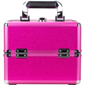 Ver Beauty DVK002-59 2-Tiers Extendable Trays Art Craft Supplies Storage Portable Box Tool Case Organizer Travel – VK002 Magenta Glitter