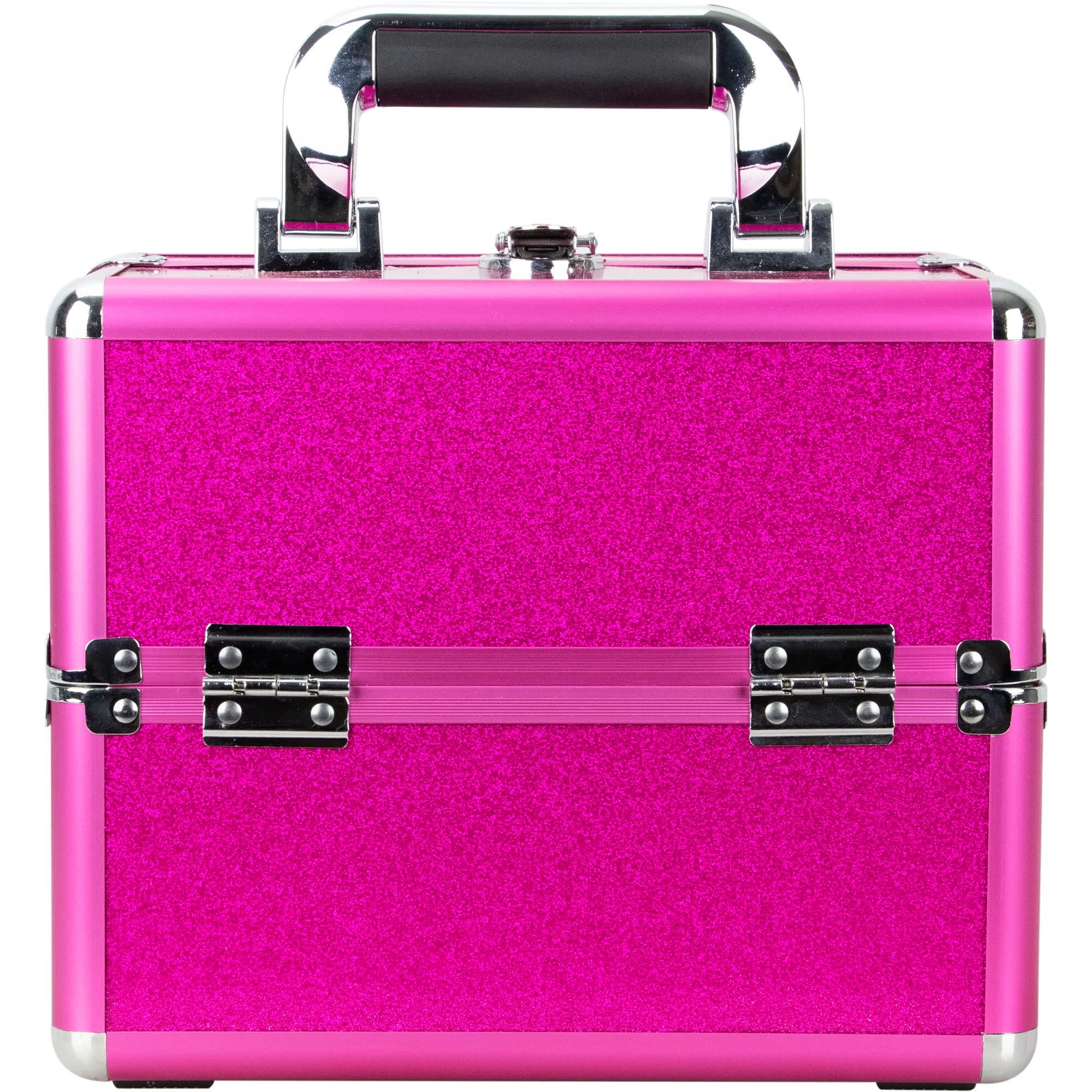 Ver Beauty DVK002-59 2-Tiers Extendable Trays Art Craft Supplies Storage Portable Box Tool Case Organizer Travel – VK002 Magenta Glitter