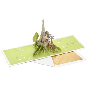 hallmark signature paper wonder pop up birthday card (paris, trés happy)