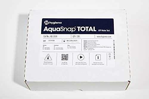 Bio Shield Tech Hygiena Aquasnap Total AQ-100X, Water ATP Testing Kits for Both Free and Microbial ATP, Water Quality Test Kit for Water Cooling Towers, Used with Hygiena Luminometers (100 Per Box)