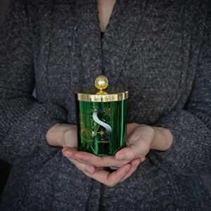 Harry Potter House Slytherin Premium Scented Soy Wax Candle with Unique Aromatic Fragrance | 50-Hour Burn Time | Home Decor Housewarming Essentials, Wizarding World Hogwarts Gifts and Collectibles