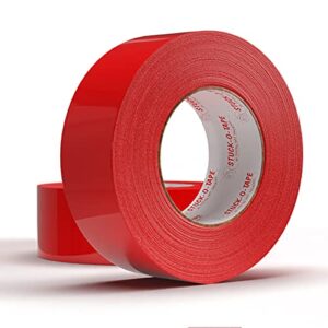 stuck-o-tape - multi-purpose polyethylene tape - indoor/outdoor masking surface protection - clean release low residue uv resistant - single roll, white, 2 inch x 60yd