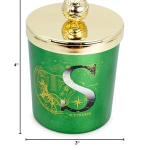 Harry Potter House Slytherin Premium Scented Soy Wax Candle with Unique Aromatic Fragrance | 50-Hour Burn Time | Home Decor Housewarming Essentials, Wizarding World Hogwarts Gifts and Collectibles