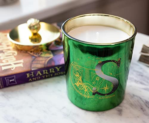 Harry Potter House Slytherin Premium Scented Soy Wax Candle with Unique Aromatic Fragrance | 50-Hour Burn Time | Home Decor Housewarming Essentials, Wizarding World Hogwarts Gifts and Collectibles