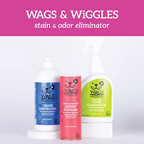 Wags & Wiggles Time Release Pet Odor Eliminator Spray | Dog Spray Removes Puppy & Dog Odors From Carpets & Rugs | 32 fl oz, Lemon Lime Scent Your Dog Will Love