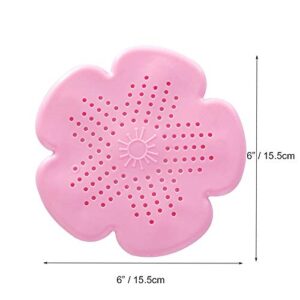 Sink Strainer 4 Pcs Creative Flower Shaped Kitchen Sink Strainer Shower Drain Hair Catcher Bathtub Drain Protector Home Bath Accessories