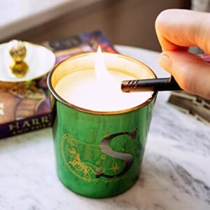 Harry Potter House Slytherin Premium Scented Soy Wax Candle with Unique Aromatic Fragrance | 50-Hour Burn Time | Home Decor Housewarming Essentials, Wizarding World Hogwarts Gifts and Collectibles