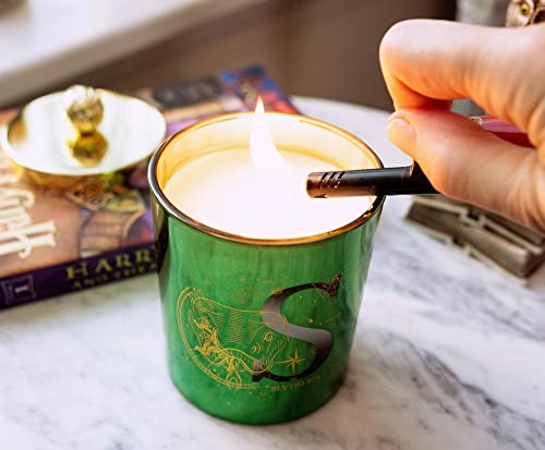 Harry Potter House Slytherin Premium Scented Soy Wax Candle with Unique Aromatic Fragrance | 50-Hour Burn Time | Home Decor Housewarming Essentials, Wizarding World Hogwarts Gifts and Collectibles