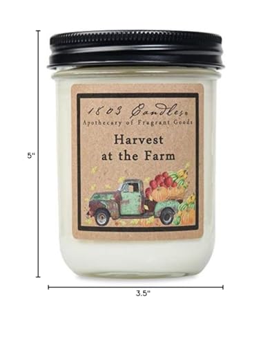 1803 Candles - 14 oz. Jar Soy Candles - (Harvest at The Farm)