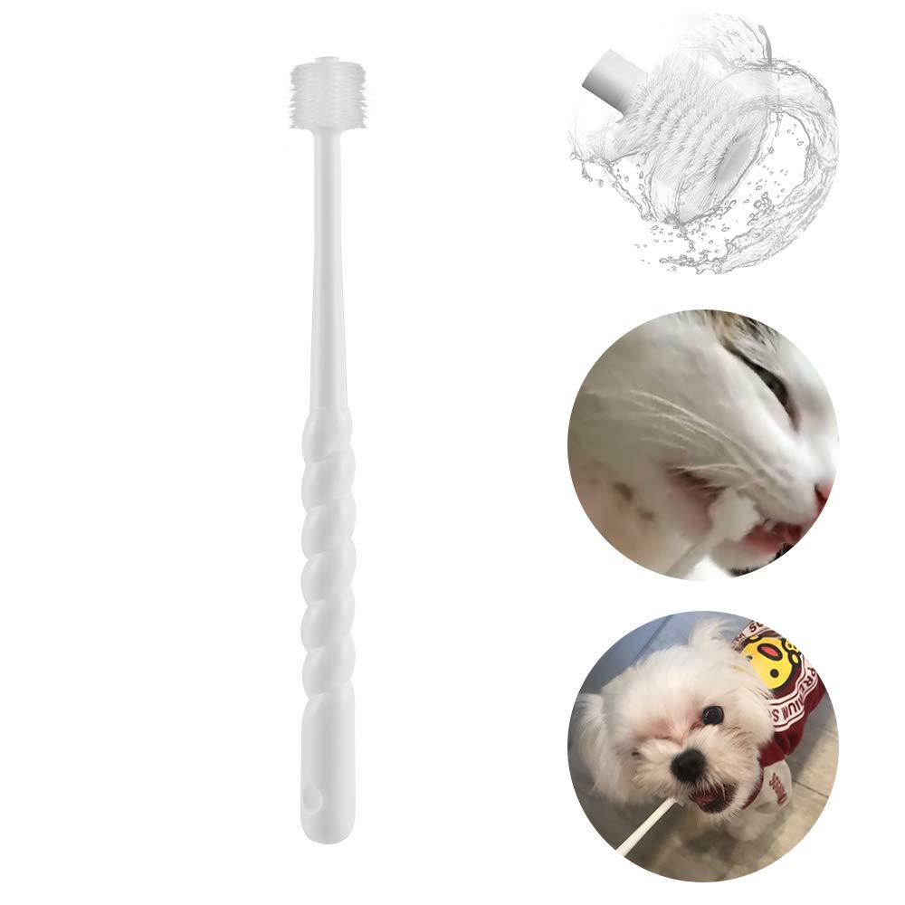 FinYii 360-Degree Soft Yorkie Toothbrush, Small Dogs Puppy Toothbrush (Colors Varie)