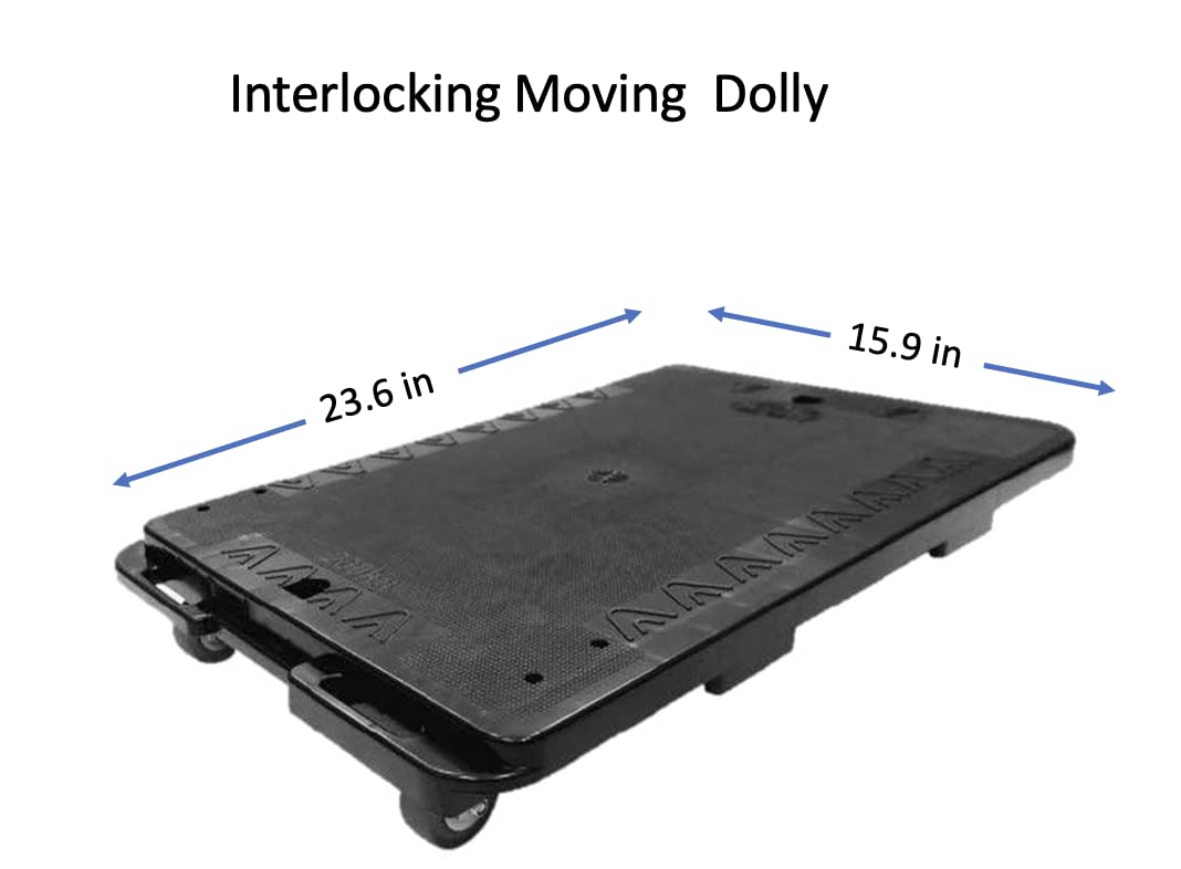 RA-680 Multi-Purpose Plastic Interlocking Moving Dolly Utility Cart, 440 LBS/Dolly Weight Capacity, Made in Taiwan (6)