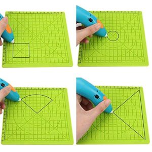 3D Printing Pen Silicone Design Mat Pad Geometric Basic Template Drawing Tools with Silicone Finger Caps Covers