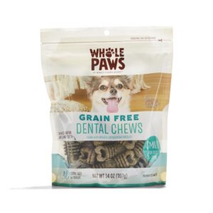 whole paws, grain-free dog dental chews, small (for dogs 5-20 lbs), 14 ounce