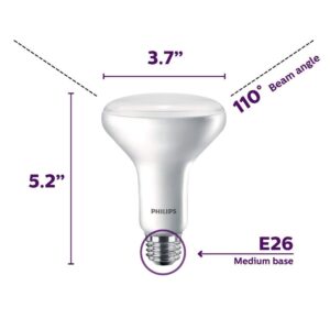 PHILIPS LED Flicker-Free BR30 Light Bulb, EyeComfort Technology, Non-Dimmable, 650 Lumen, Daylight (5000K), 9W=65W, E26 Base, 6-Pack