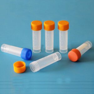 30Pcs 5ml Clear Plastic Test Tubes Vial Bottles Storage Containers with Screw Cap for Laboratory Lab School Educational