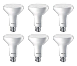 philips led flicker-free br30 light bulb, eyecomfort technology, non-dimmable, 650 lumen, daylight (5000k), 9w=65w, e26 base, 6-pack