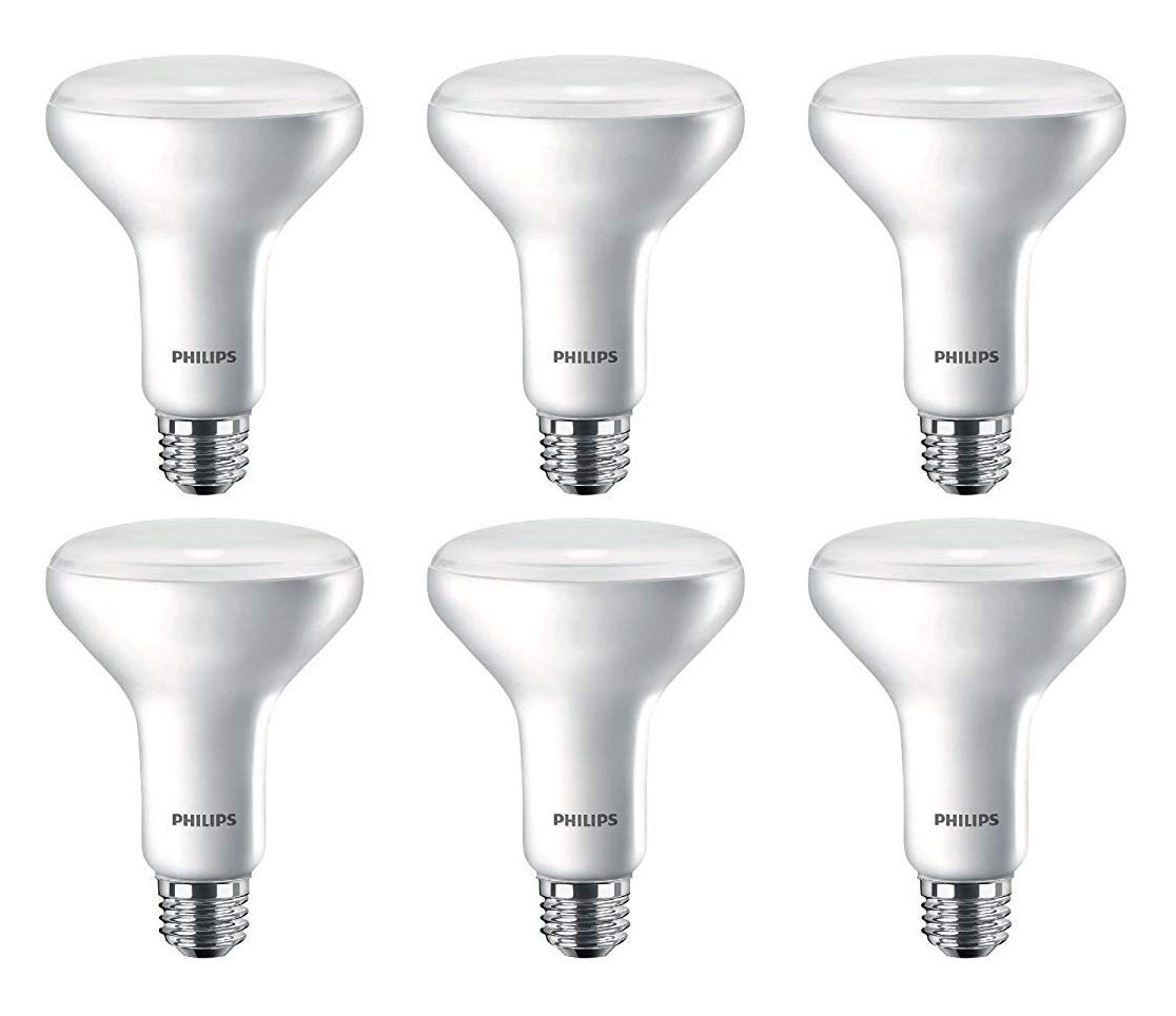 PHILIPS LED Flicker-Free BR30 Light Bulb, EyeComfort Technology, Non-Dimmable, 650 Lumen, Daylight (5000K), 9W=65W, E26 Base, 6-Pack