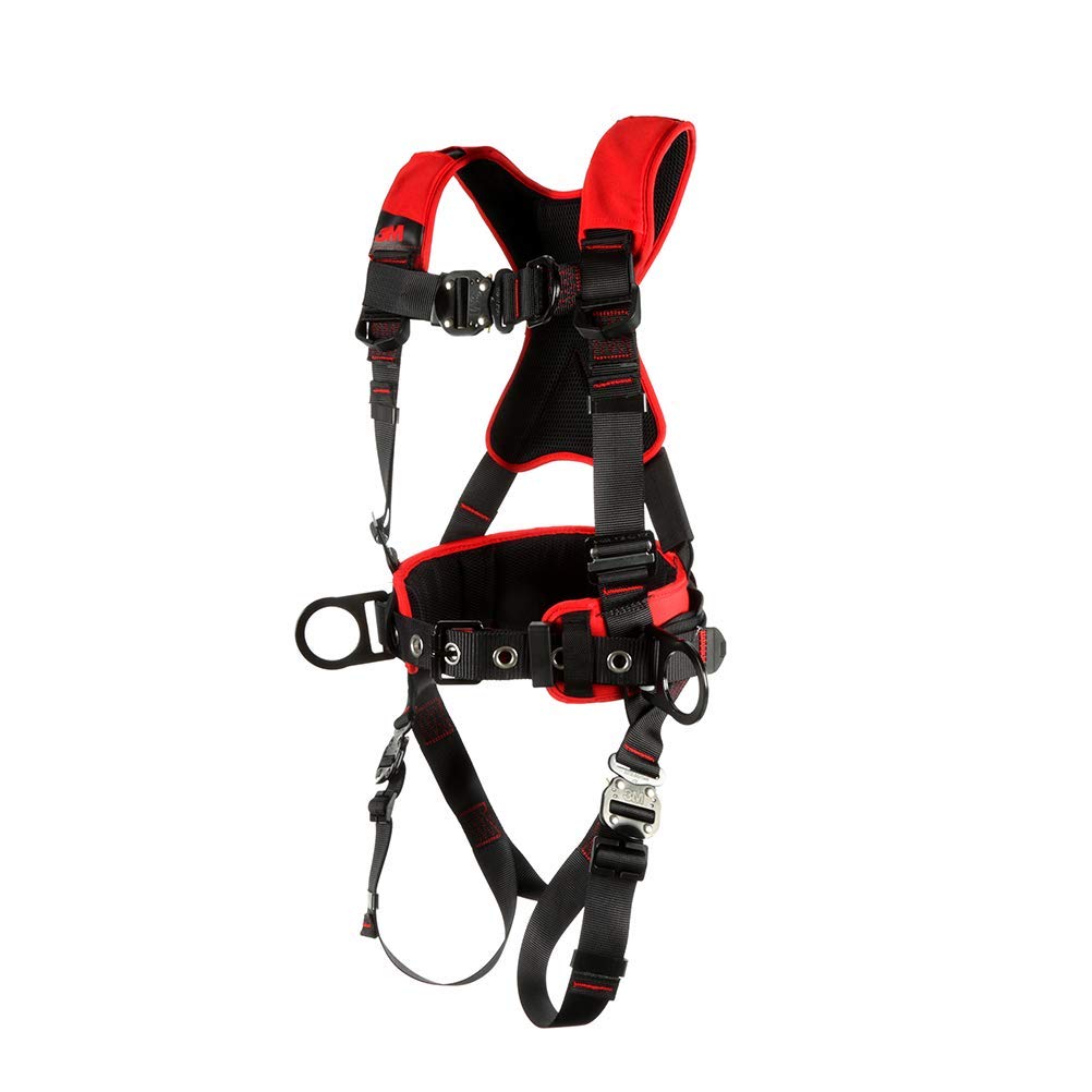 3M Protecta Comfort Construction Style Positioning/Climbing Harness 1161222, Black, X-Large, 1 Ea/Case