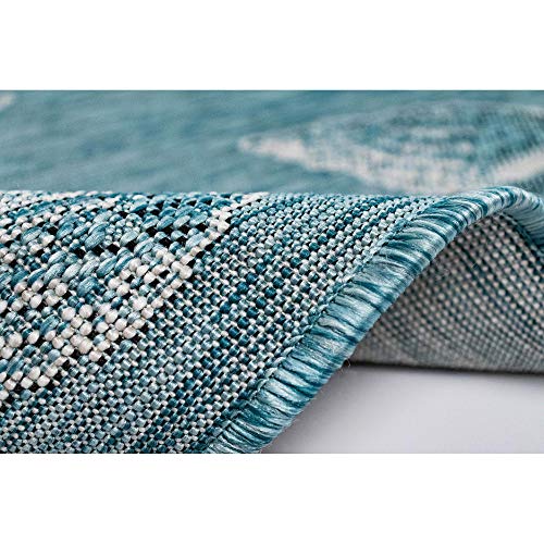 Liora Manne Shells Aqua Indoor Outdoor Area Rug, 3'3" x 4'11"