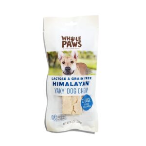 whole paws, himalayan yaky dog chew, lactose & grain free, x-large (for dogs 70 lbs & under), 5.5 ounce