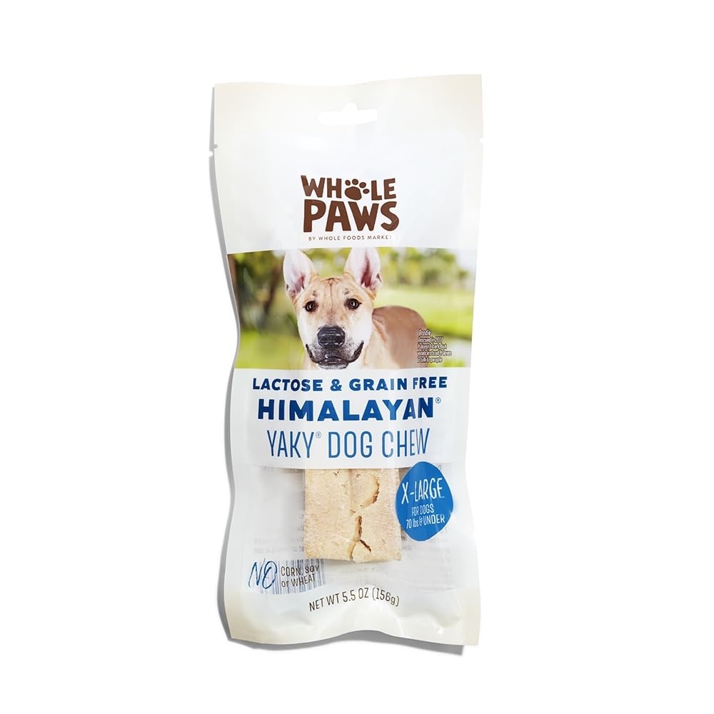 Whole Paws, Himalayan Yaky Dog Chew, Lactose & Grain Free, X-Large (For Dogs 70 lbs & Under), 5.5 Ounce