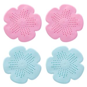 sink strainer 4 pcs creative flower shaped kitchen sink strainer shower drain hair catcher bathtub drain protector home bath accessories