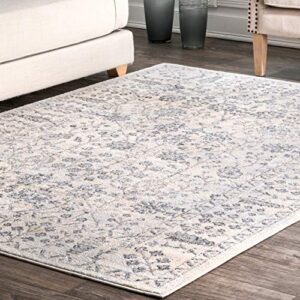 nuloom vintage tribal bessie area rug, 7x9, silver