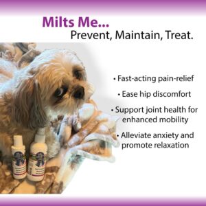 Dr. Milt's Dog Hip and Joint Pain Relief Spray and Gel, Topical Magnesium Sulfate & Arnica Ointment. Reduces Inflammation, Lessens Tenderness and Alleviates Nervousness. 1-2oz Gel