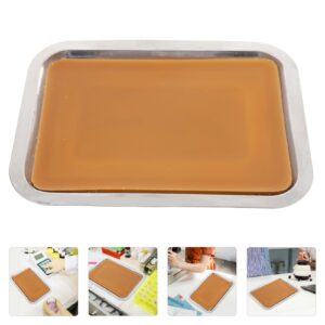 UKCOCO Wax Dissection Tray - Stainless Steel Dissecting Tray Biological Laboratory Equipment for Junior Senior School (18x25cm)