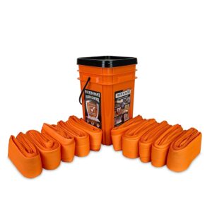 quick dam wugg10-10 grab & go emergency flood kit, orange, 10 piece