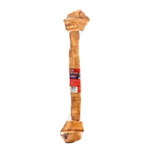 pet factory american beefhide 21" knotted bone dog chew treat - chicken flavor, 1 count/1 pack