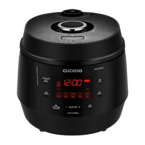 cuckoo cmc-qab501sb | 5qt. standard 8-in-1 pressure cooker | 10 menu options: slow cooker, sauté, steamer, yogurt & more, made in korea | black