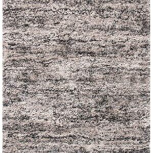 SAFAVIEH Iceland Shag Collection Area Rug - 5'3" x 7'6", Cream & Grey, Modern Design, Non-Shedding & Easy Care, 2.5-inch Thick Ideal for High Traffic Areas in Living Room, Bedroom (ISG519A)