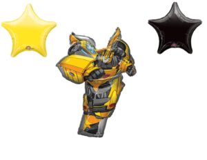 bumblebee transformers 3 pieces movie birthday party balloons decoration